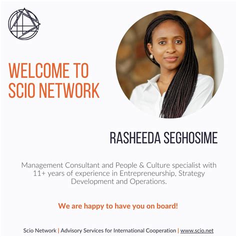Scio Network On Linkedin Welcome Rasheeda Seghosime To Scio Network We Are Happy To Have You On