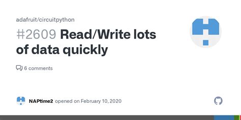 Readwrite Lots Of Data Quickly · Issue 2609 · Adafruitcircuitpython