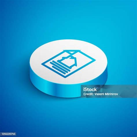 파란색 배경에 격리 된 등색 라인 하우스 계약 아이콘 계약 생성 서비스 문서 형성 응용 프로그램 양식 구성 흰색 원 버튼 벡터 3차원 형태에 대한 스톡 벡터 아트 및 기타