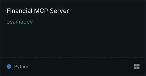 Schema Financial Mcp Server Glama