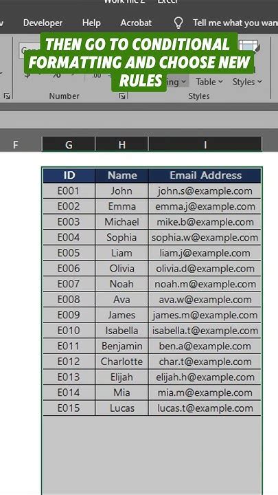 Auto Outline With Conditional Formatting Viral Shorts Excel Tips