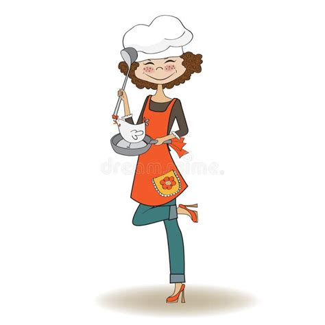 Woman Cooking Stock Vector Illustration Of Adult Character 31094527