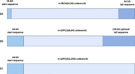 Cltu Structure For The Three Coding Options Not In Scale Total Cltu