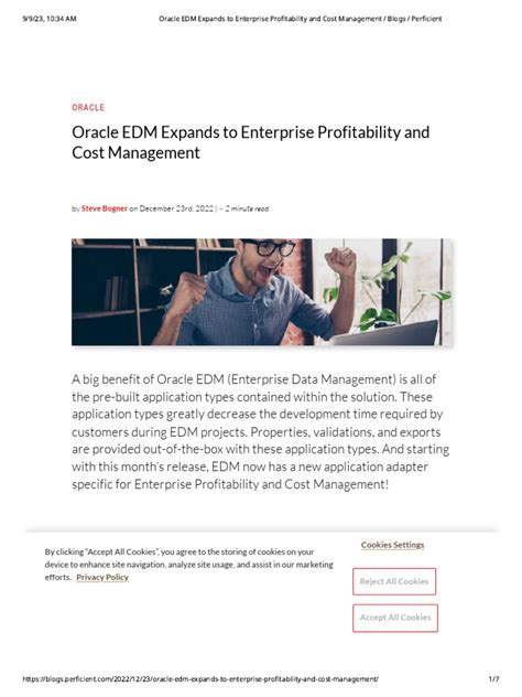 Oracle Edm Expands To Enterprise Profitability And Cost Management Blogs Perficient Pdf
