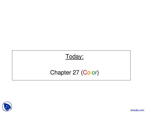 Color Lecture Slides Basic Concepts Of Physics Docsity
