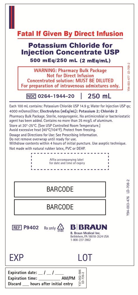 Potassium Chloride Injection Concentrate Pi