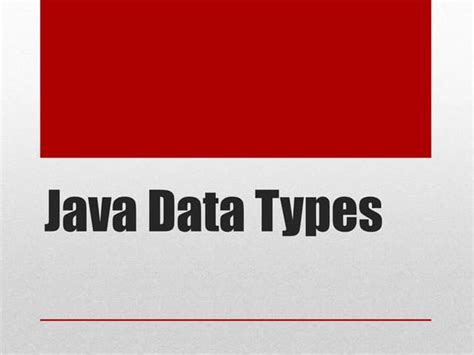java datatypes pptx