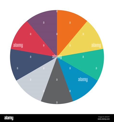 Infographic Pie Chart Cycle Presentation Diagram 9 Section Vector