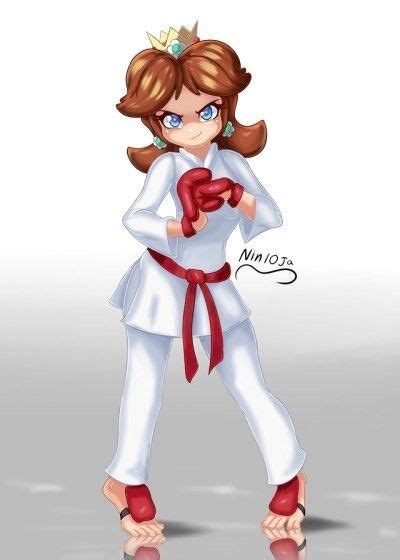 Daisey Karate Red Belt Kyoto Japón Hermanos Súper Mário Princesa Daisy