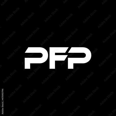 Pfp Letter Logo Design With Black Background In Illustrator Vector