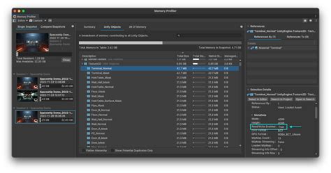 新しいmemory Profilerパッケージによるメモリの検査