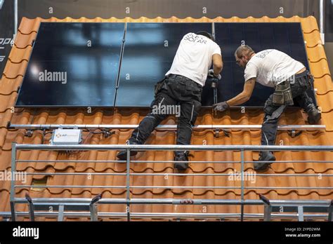 Presentation Of The Rapid Installation Of A Solar System On A Residential House With A Pitched