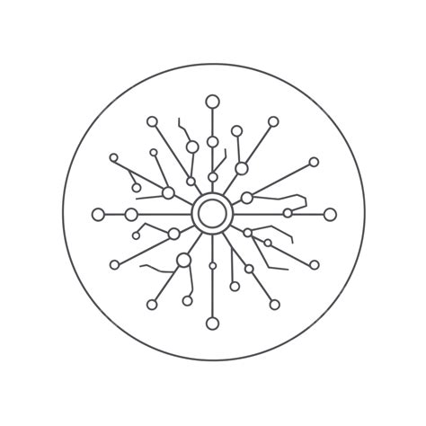 원형 디자인의 회로 기판 벡터 직계 아이콘 뉴런 굵은 선 Png 일러스트 및 벡터 에 대한 무료 다운로드 Pngtree