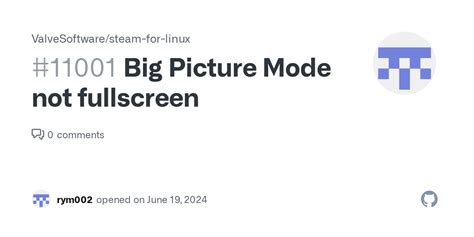 Big Picture Mode Not Fullscreen · Issue 11001 · Valvesoftwaresteam For Linux · Github