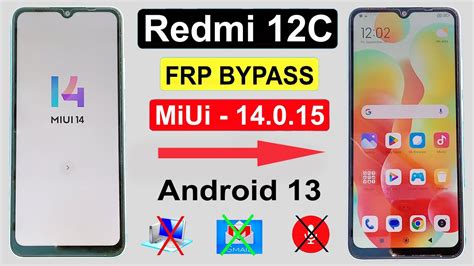 Redmi 12c Frp Bypass MIUI 14 Without Pc Redmi 12c MIUI 14 Frp Unlock Redmi 12c Google Lock