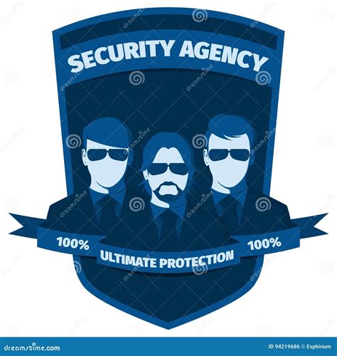 Security Agency Icon Shield Protection Symbol Cartoon Vector