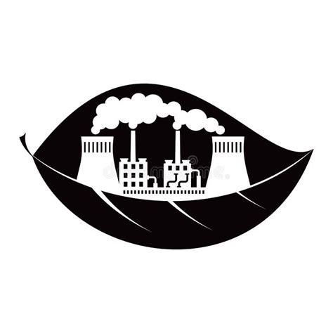 Ecology Black Icon Stock Vector Illustration Of Natural 95038634