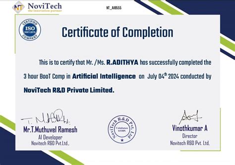 Adithya R On Linkedin Novitech Ai