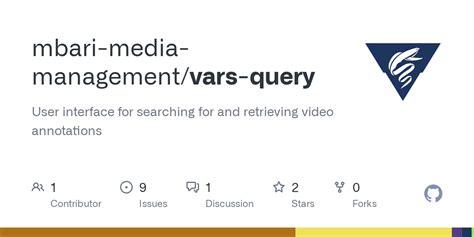 Github Mbari Media Managementvars Query User Interface For