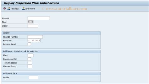 QP SAP Tcode Display Inspection Plan