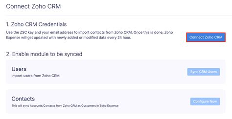 Integrate Zoho Expense With Zoho CRM User Guide Zoho Expense
