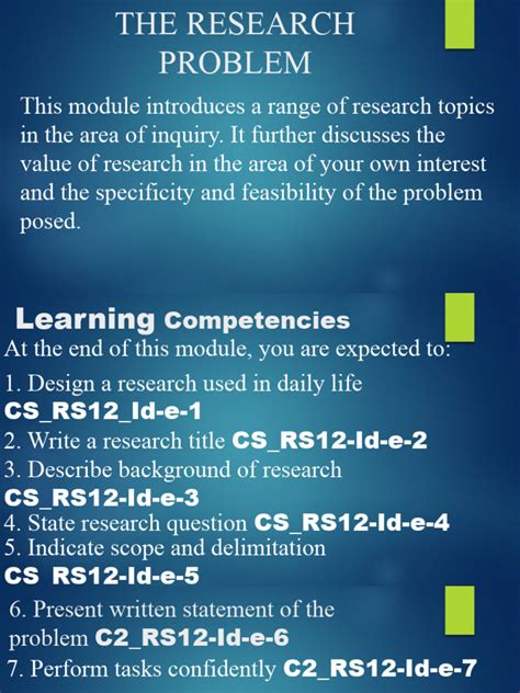 The Research Problem Pdf Hypothesis Question