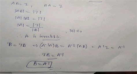 if a and b are invertible matrices of the same order then prove that ab 1 b 1a 1