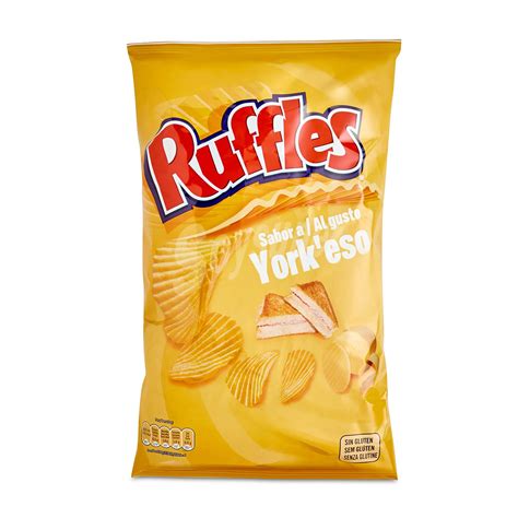 Ruffles Patatas Fritas Onduladas Sabor Jamón Y Queso Ruffles Bolsa 150 G