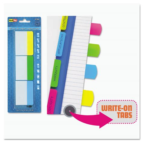 Rtg33248 Redi Tag Write On Self Stick Index Tabs Zuma