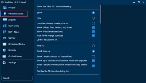 Sophiapp Tweak Windows 10 Settings With A Gui 4sysops