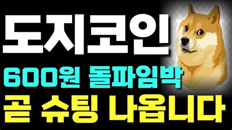 도지코인 전망분석 600원 돌파임박곧 슈팅 나옵니다 Youtube