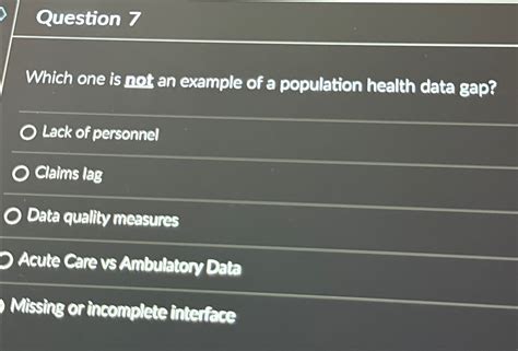 Solved Question 7which One Is Not An Example Of A Population