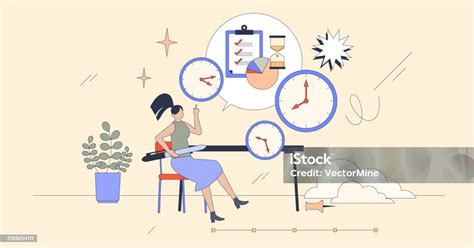 업무 생산성을 위한 시간 관리 기술 작은 사람 호중성 개념 개념에 대한 스톡 벡터 아트 및 기타 이미지 개념 개선 경영자