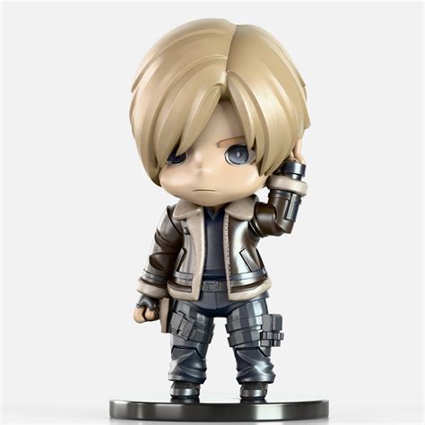 3d Printer Files 3mf File Leon S Kennedy Chibi Resident Evil Fan