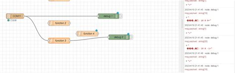 node red分别获取serial的msg payload数据，编写function 3，来自 hetui node red