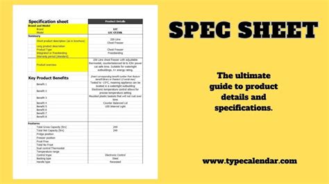 Free Printable Spec Sheet Templates [excel Pdf Word] Fashion And Pdf