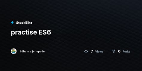 Practise Es6 Stackblitz