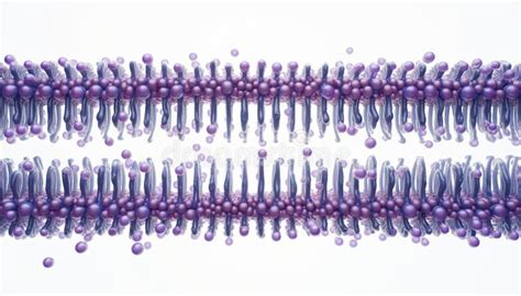 Illustration Of Cell Membrane Phospholipid Bilayer Structure Double
