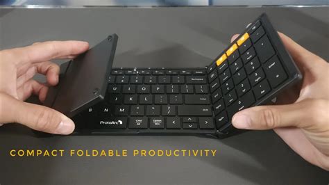 ProtoArc XK Foldable Full Size Wireless Bluetooth Keyboard Unbox Demo Review YouTube