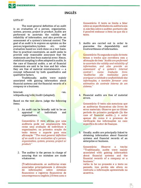 Lista 07 Comentada Pdf