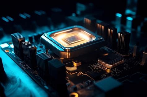 Premium AI Image New Central Computer Processors CPU And GPU Concept On Motherboard AI Generated