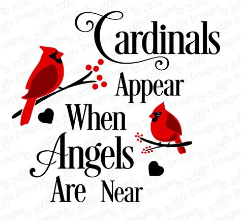 Cardinals Appear When Angels Are Near Svg Clipart Red Etsy Denmark