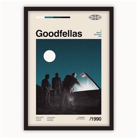 Goodfellas Movie Poster Minimalist Mid Century Print Etsy