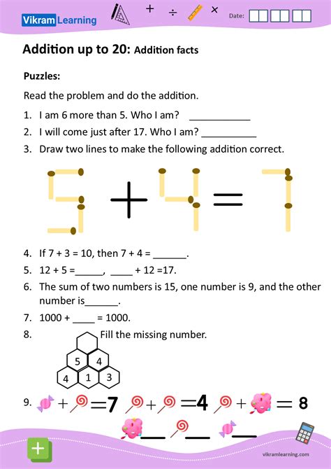 Download Addition Up To 20 Using Vertical Addition Worksheets For Free