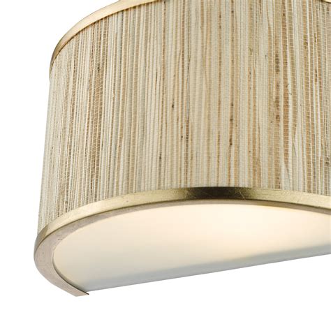 Dar Fenella Wall Light Gold Leaf And Seagrass Contemporary Natural