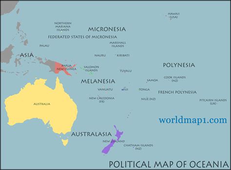 Australia And Oceania Maps Durand Land
