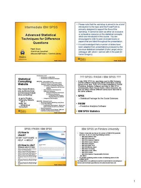Spss Intermediate Advanced Statistical Techniques Pdf Analysis Of