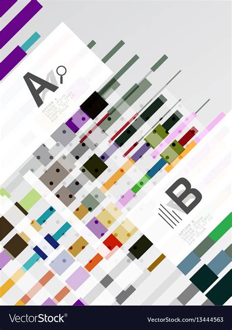 Colorful Lines Rectangles And Stripes With Option Vector Image