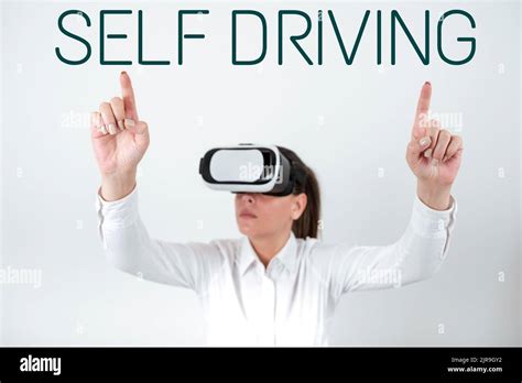 Conceptual Display Self Driving Business Idea Autonomous Vehicle Ability To Navigate Without