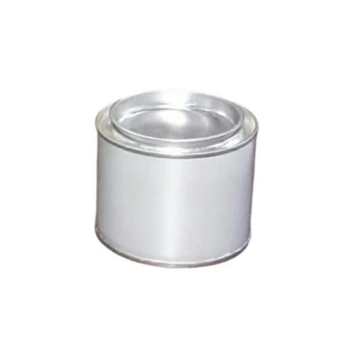 250 Ml Round Empty Tin Container Tinplate 250ml Size Plain Silver Golden And Printed Bottom